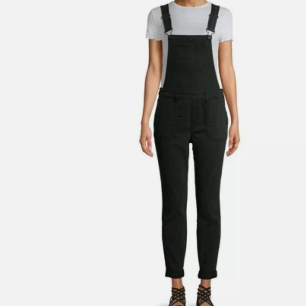 No Boundaries Skinny Overalls Slim Fit Ripped - Gem